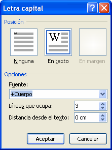 TECNOLOGÍA E INFORMÁTICA 6 y 7: 3 Lección: Aplicar letra capital a un ...